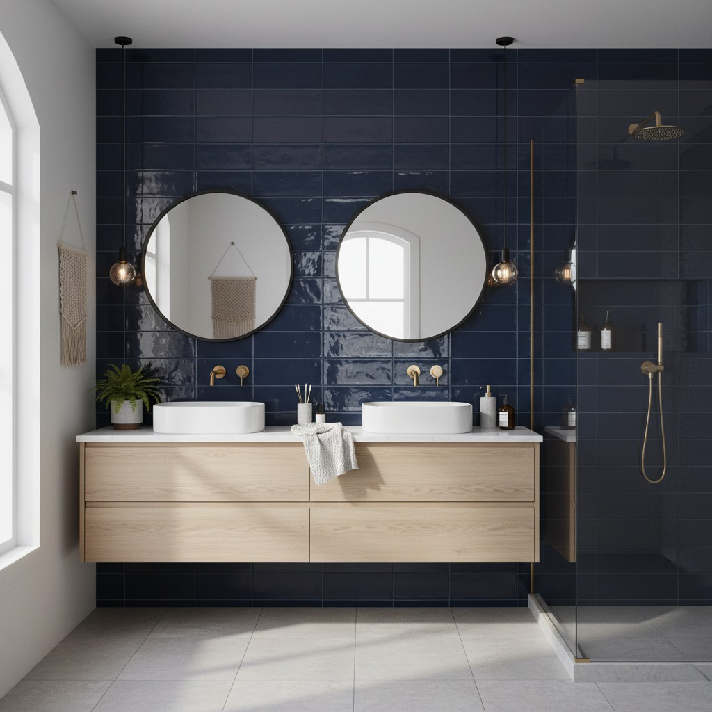 Blue Ceramic Subway Tiles | Get A $1 Tile Sample Today