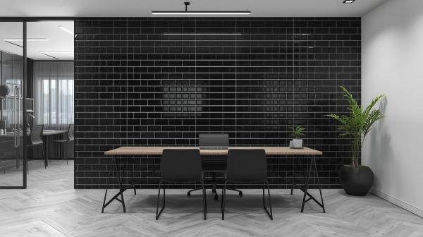 Black Porcelain Subway Tiles | Try Our $1 Tile Sample