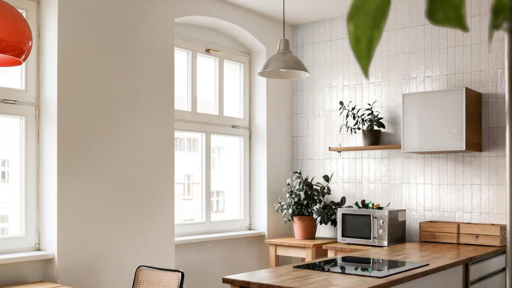 Cream Subway Tile Kitchen | Get A $1 Tile Sample Now