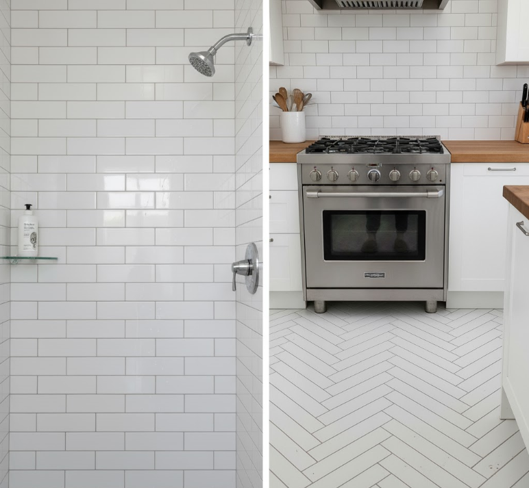 2x8 White Subway Tiles | Get A $1 Tile Sample Today