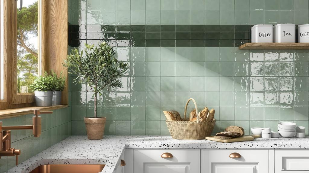 Mint Subway Tile Backsplash | Get A $1 Tile Sample Today