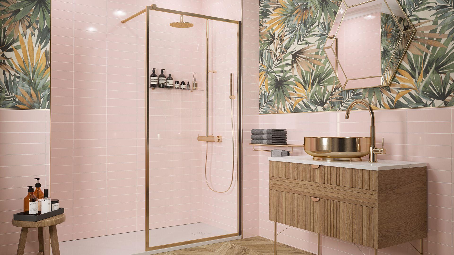 Pink Subway Tile Bathroom | Try Our $1 Tile Sample