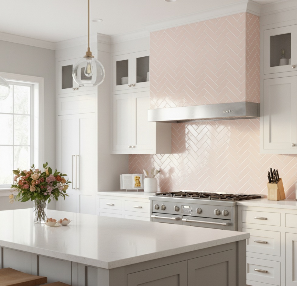 Shop Pink Subway Tile Kitchen | Try Our $1 Tile Sample