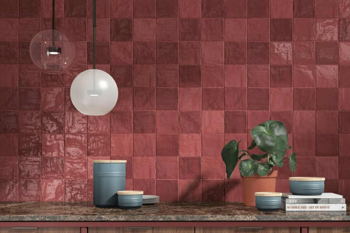 Matte Red Subway Tile | Get A $1 Tile Sample Today