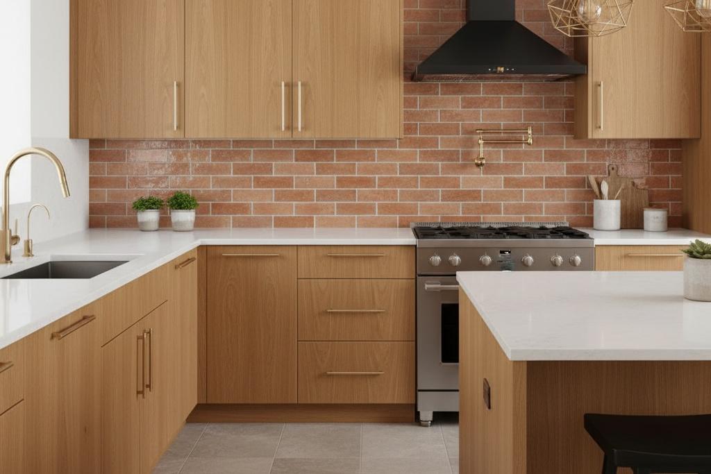 Wood Look Subway Tiles For Modern Kitchens | Get A $1 Sample