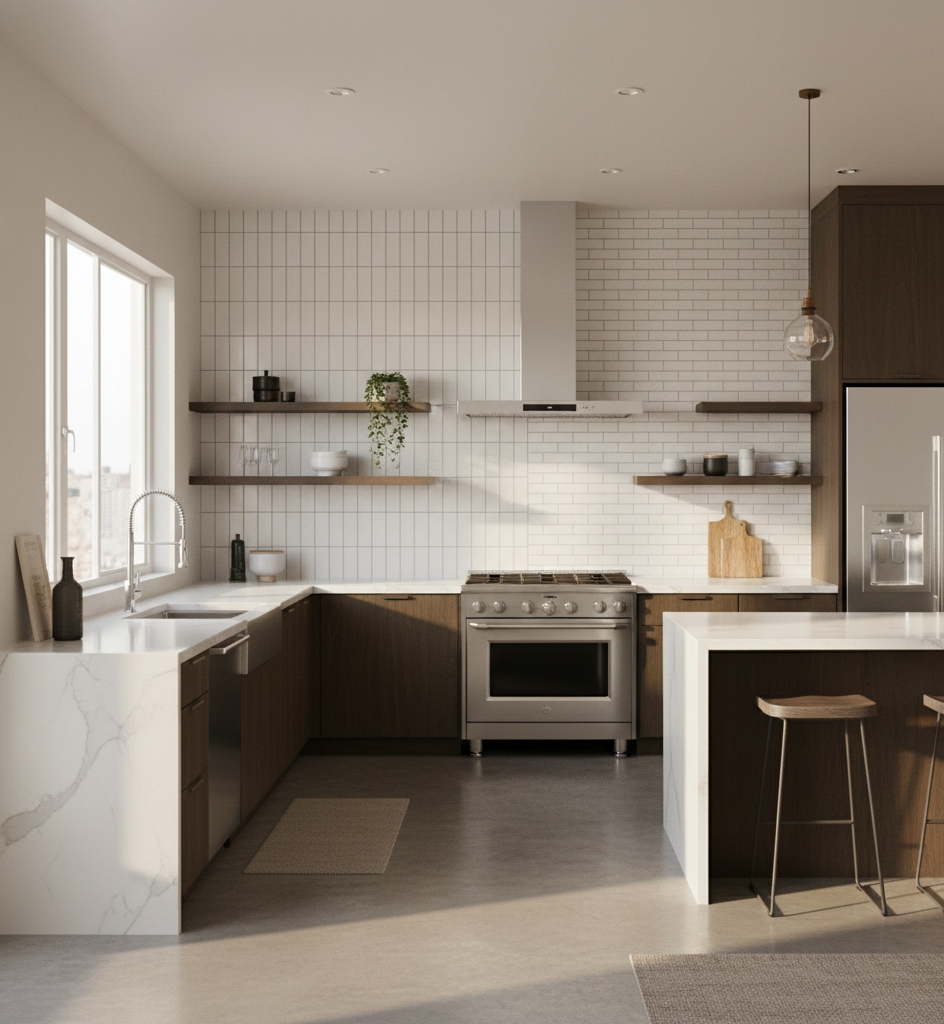 Stacked 4x12 Subway Tile | Get A $1 Tile Sample Today