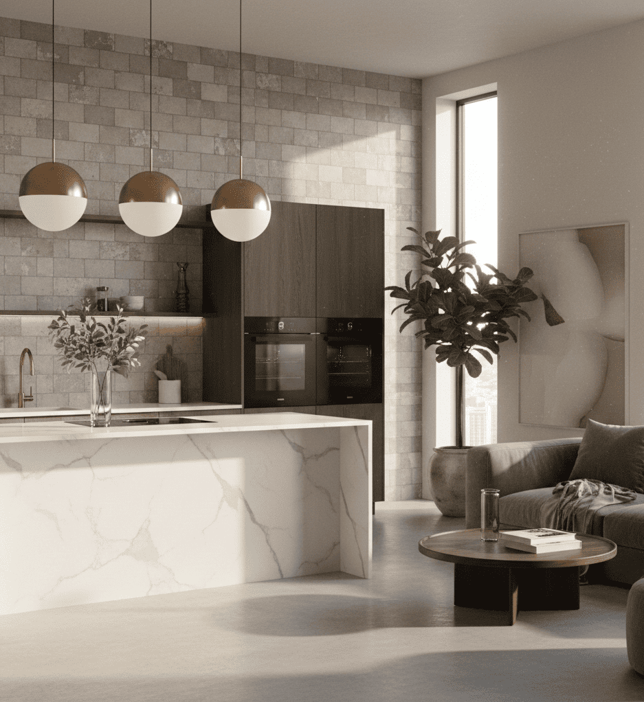 Cement Look Subway Tiles For Kitchen Walls | Get A $1 Sample