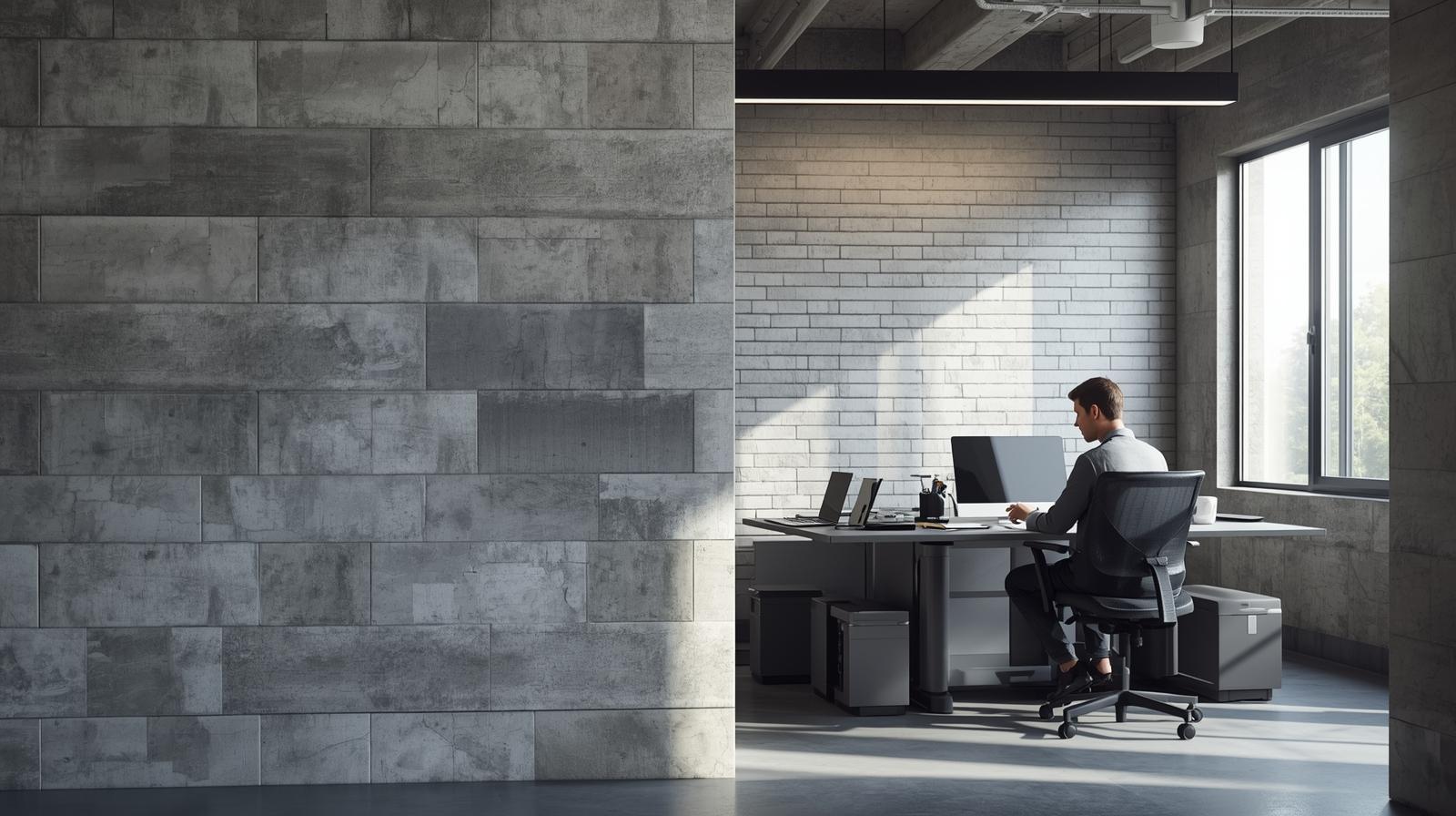 Concrete Look Subway Tiles Accent Walls | Get A $1 Sample