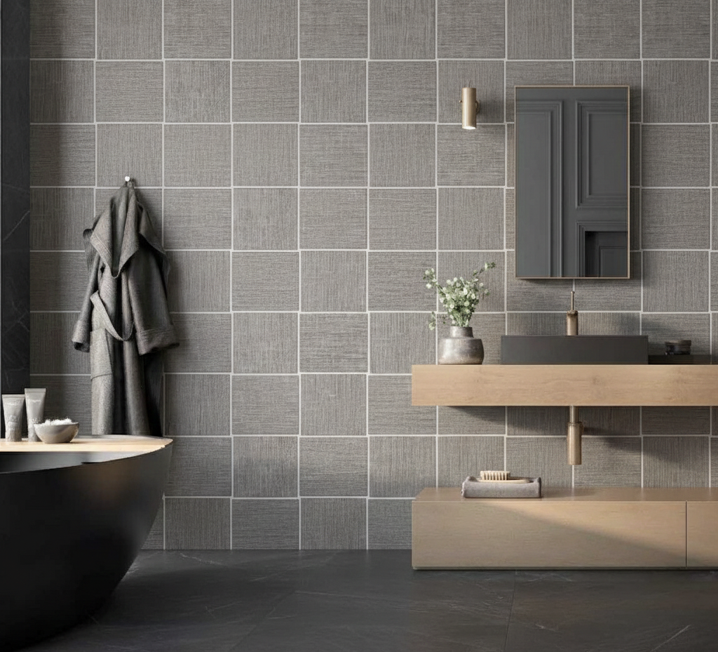 Fabric Look Subway Tiles For Bathroom | Get A $1 Sample Now