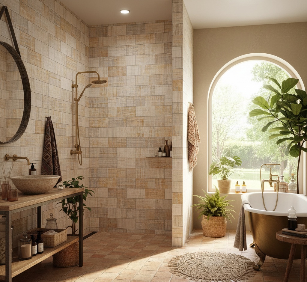 Fabric Look Subway Tiles For Showers | Get A $1 Tile Sample