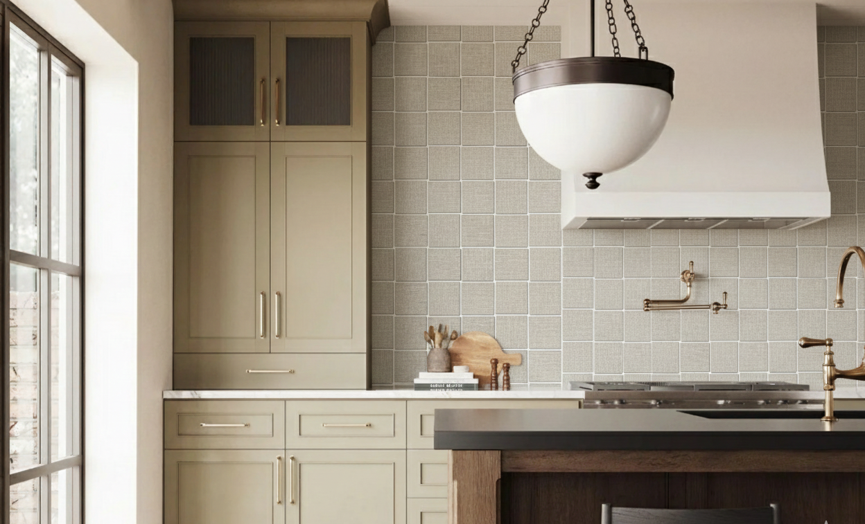 Fabric Look Subway Tiles For Kitchen Walls | Get A $1 Sample