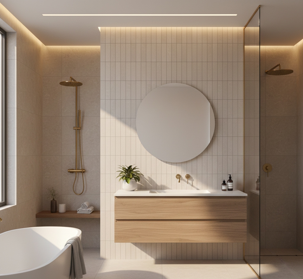 Limestone Look Subway Tiles For Bathroom | Get $1 Sample