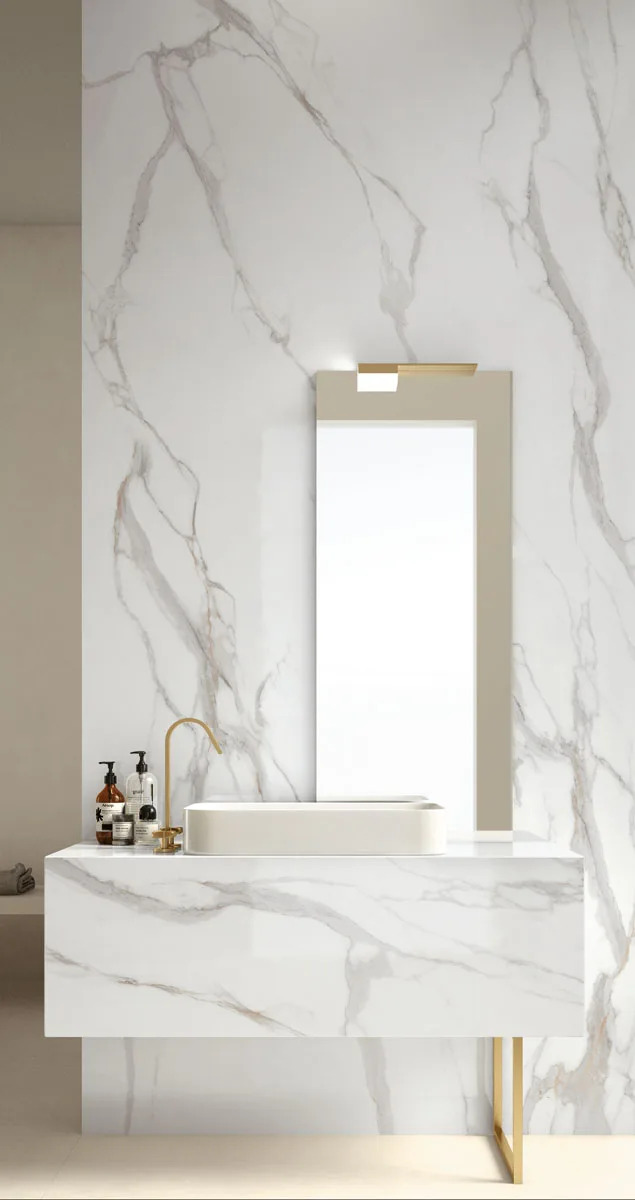 Calacatta Oro Porcelain Slabs | Large Format Countertops
