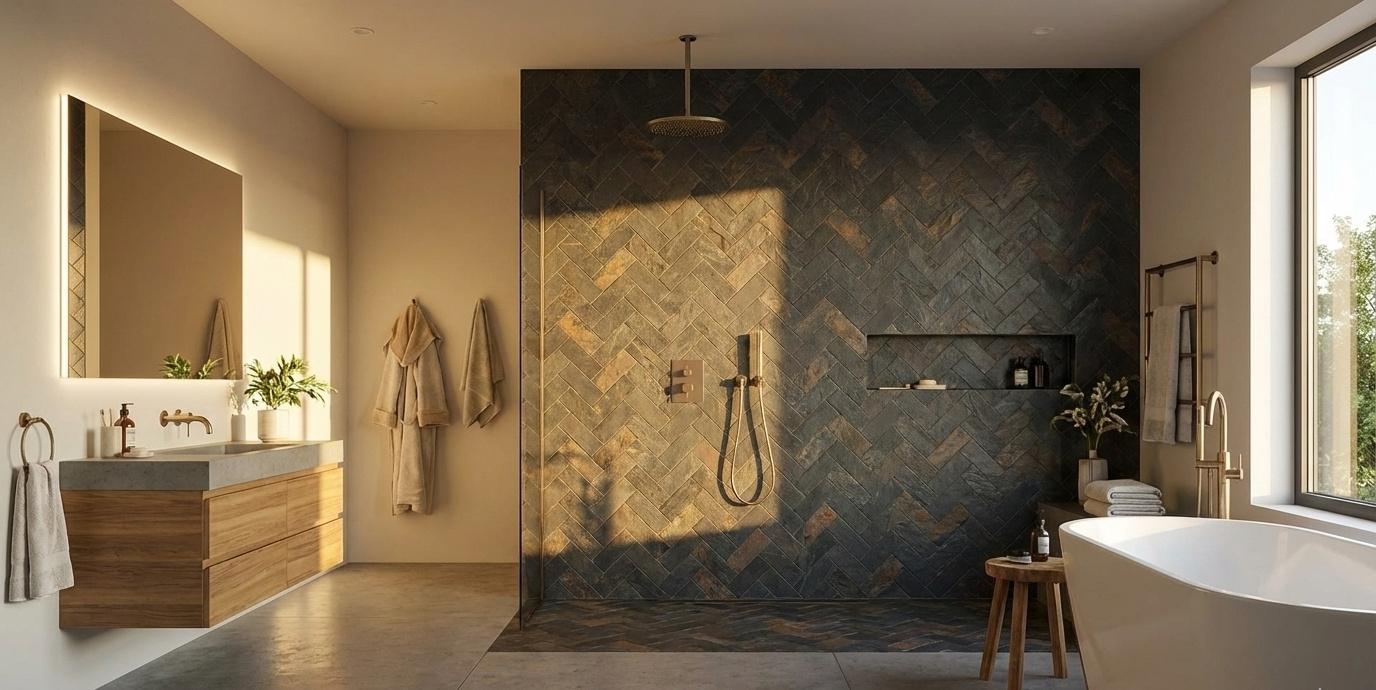 Slate Look Subway Tiles For Wet Rooms | Get A $1 Tile Sample