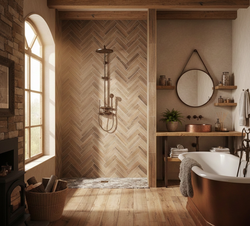 Wood Look Subway Tiles For Bathroom | Get A $1 Tile Sample