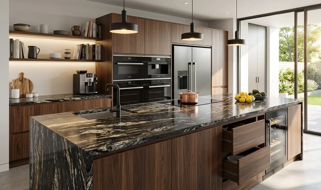 Titanium Granite Indoor Applications | Browse Slab Options