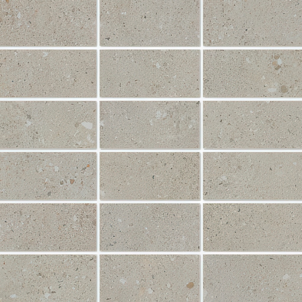 City Sidewalk 2x4 Stacked Matte Cement Look Porcelain Mosaic Tile ...